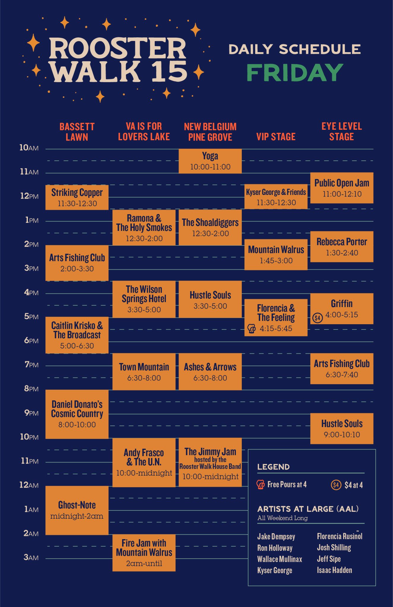 Music Schedule - Rooster Walk